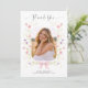 Floral Elegant Photo Collage Pink Bow Graduation Thank You Card | Zazzle