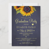 Floral elegant PHOTO rustic graduation party Invitation | Zazzle
