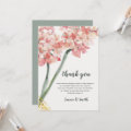Floral Elegant Pink Sympathy Memorial Card | Zazzle