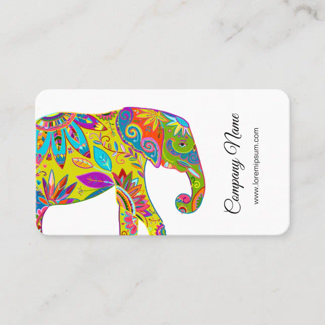 Floral Elephant card | Zazzle
