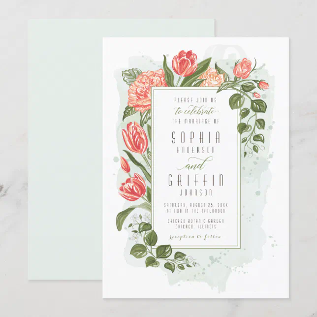 Floral Embrace Wedding Invitation | Zazzle