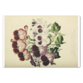 Floral Ephemera Decoupage Purple White Pansies Tissue Paper | Zazzle