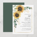 Floral Eucalyptus Sunflower 60th Birthday Party Invitation | Zazzle