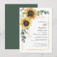 Floral Eucalyptus Sunflower 60th Birthday Party Invitation | Zazzle