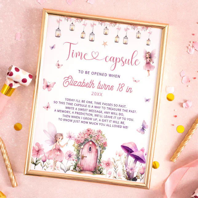 Floral Fairy Garden Time Capsule Poster | Zazzle