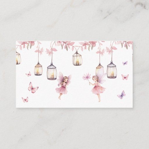 Floral Fairy Magic Tale Diaper Raffle Ticket Enclosure Card | Zazzle