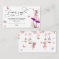 Floral Fairy Magic Tale Diaper Raffle Ticket Enclosure Card | Zazzle