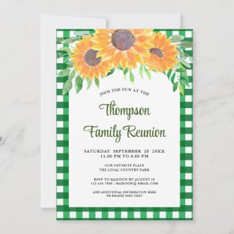 Floral Family Reunion Invitation | Zazzle