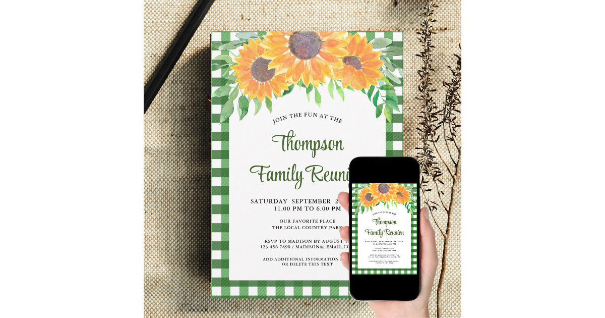 Floral Family Reunion Invitation | Zazzle