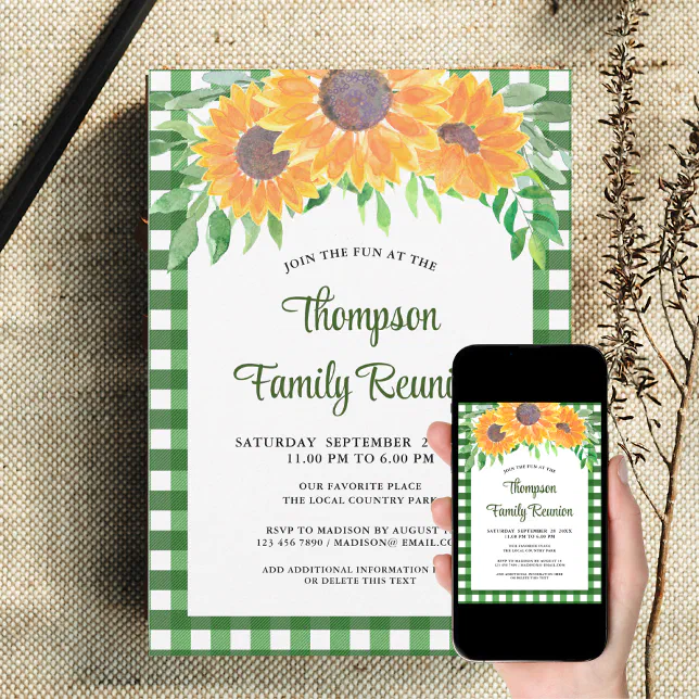 Floral Family Reunion Invitation | Zazzle