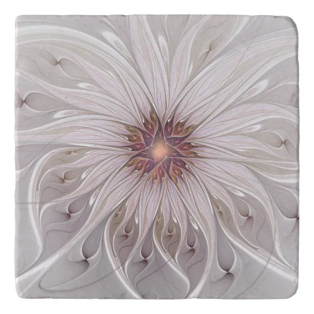 Floral Fantasy, Abstract Modern Pastel Flower Trivet | Zazzle