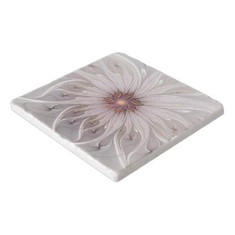 Floral Fantasy, Abstract Modern Pastel Flower Trivet | Zazzle