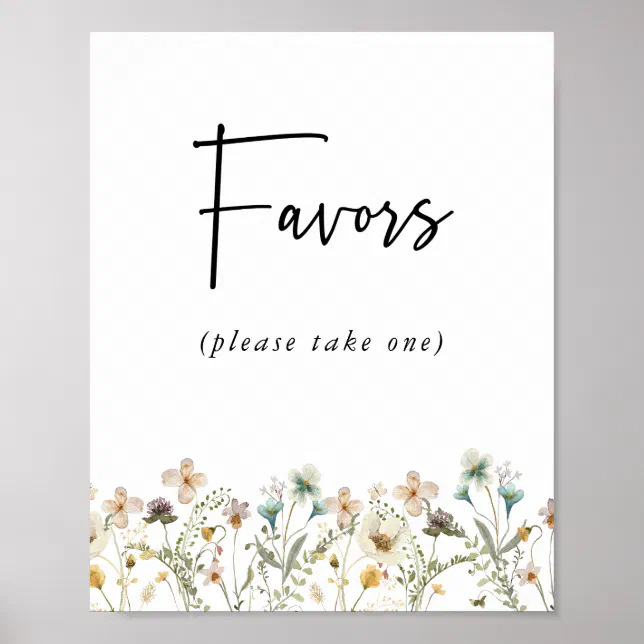 Floral Favors Poster | Zazzle