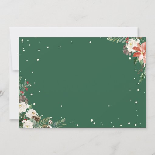 Floral Festivities: Modern Merry Christmas 3 Photo Holiday Card | Zazzle
