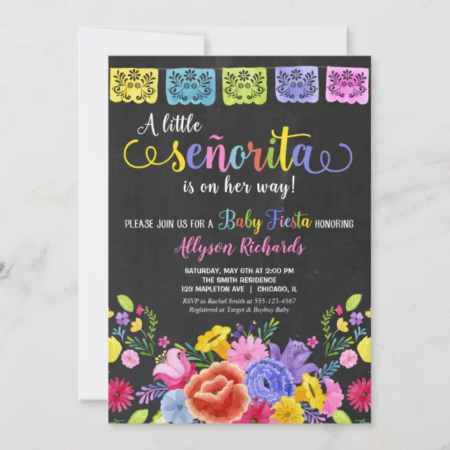 Floral Fiesta baby shower invitation | Zazzle