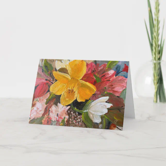 Floral Fine Art Painting by Phyllis Sharpe Card | Zazzle