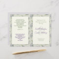 Floral Folded Church Wedding Program Template | Zazzle