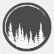 Floral Forest Circle Tree Loving Forest Tree Classic Round Sticker | Zazzle