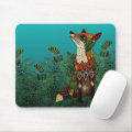 floral fox mouse pad | Zazzle