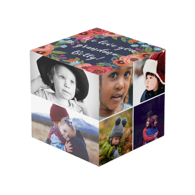 Floral Frame Love Grandma Photo Collage | Zazzle