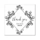 Floral Frame Script Thank You Rubber Stamp Zazzle