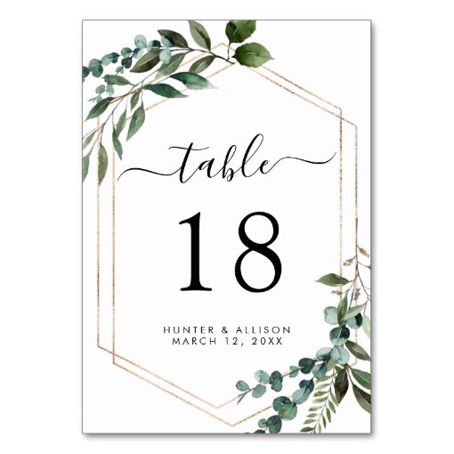 Floral Framed Table Number | Zazzle