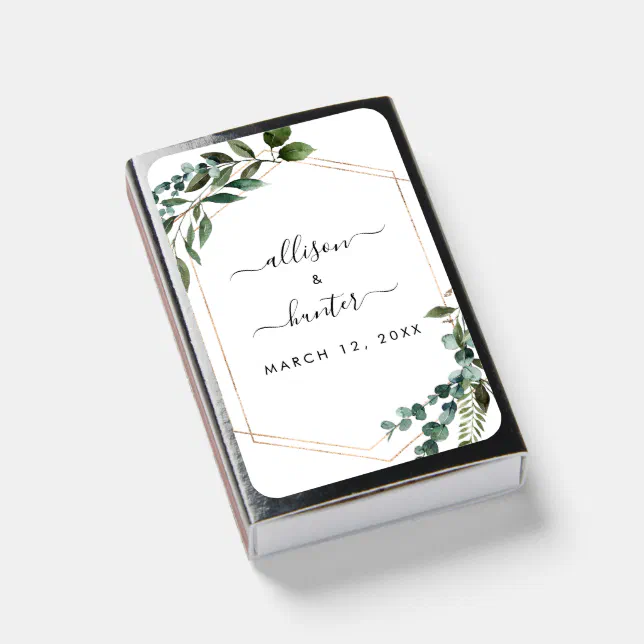 Floral Framed Wedding Matchbox Matchboxes | Zazzle