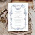 Floral French Roses Vintage Frame Wedding Invitation | Zazzle
