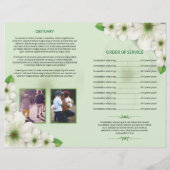 Floral Funeral Program Template | Zazzle
