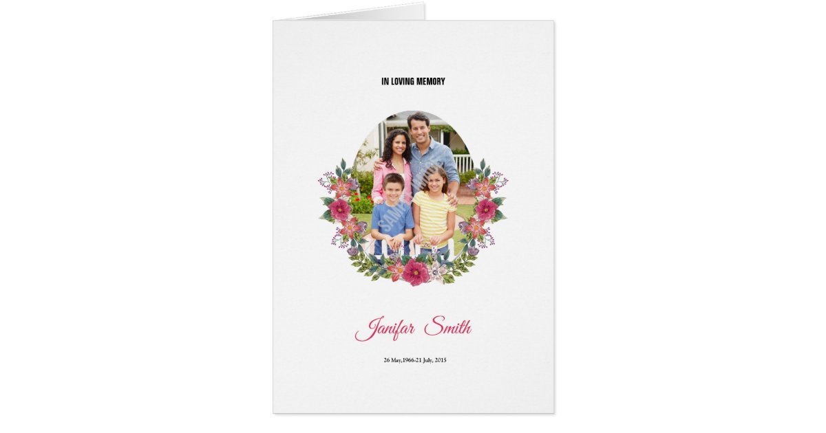 Floral Funeral Template | Zazzle