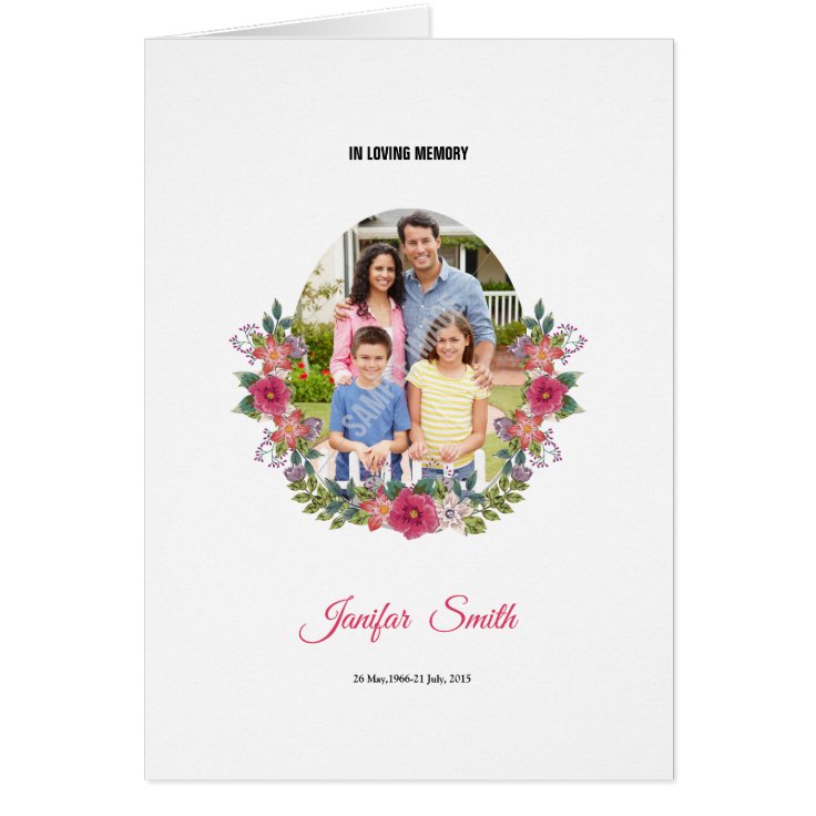 Floral Funeral Template | Zazzle
