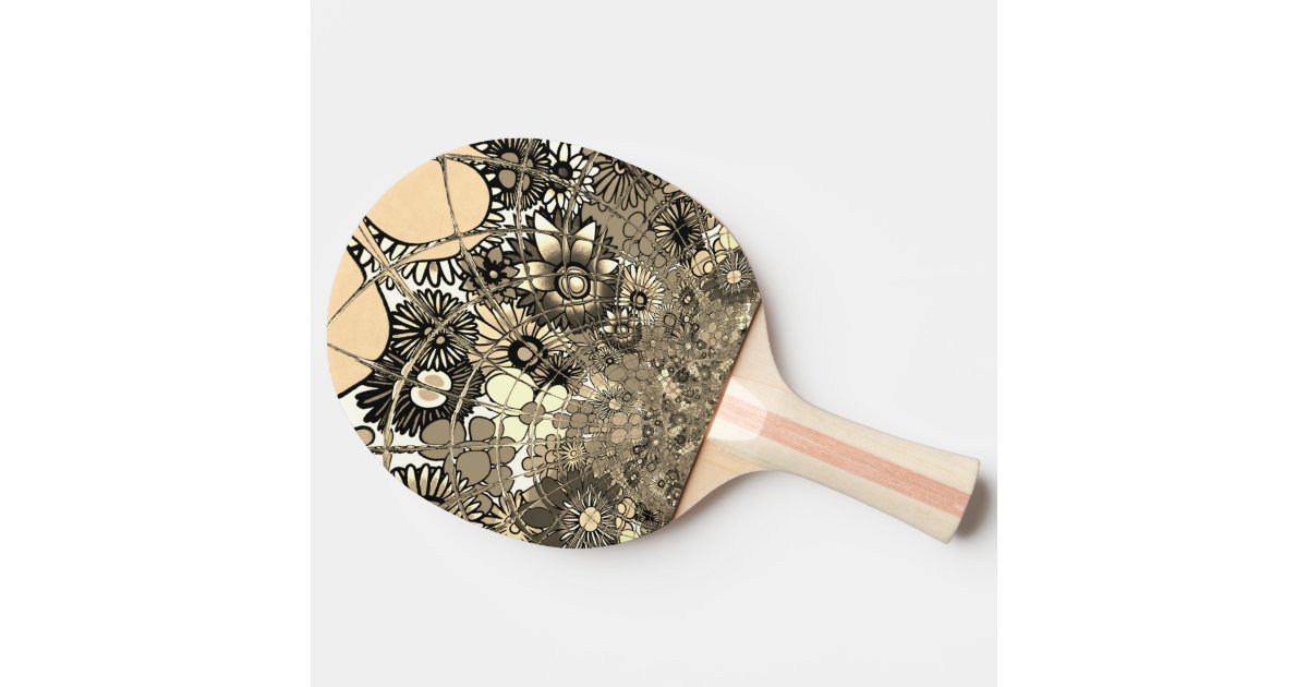 Floral Fusion: Stylish Millennial Infinity pattern Ping Pong Paddle ...