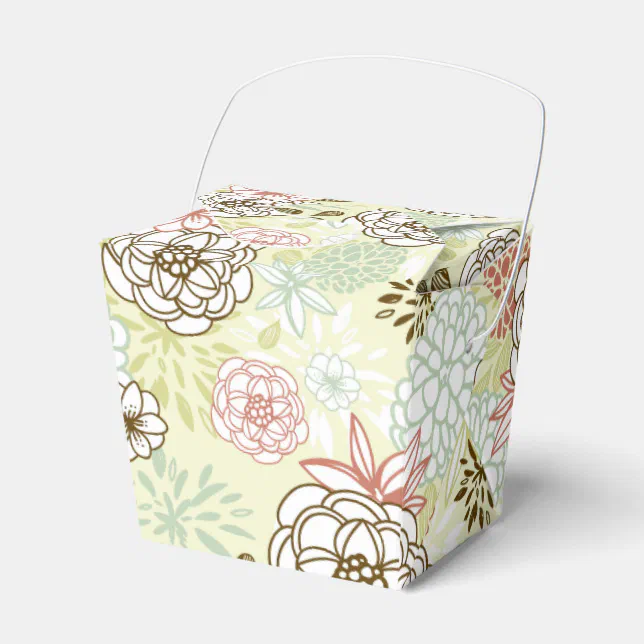 Floral Garden Chinese Take Out Box | Zazzle