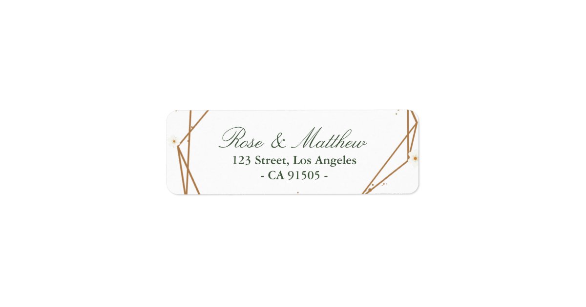 floral geometric address label | Zazzle