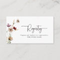 Floral Gift Registry Enclosure Card | Zazzle