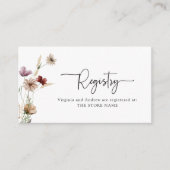 Floral Gift Registry Enclosure Card | Zazzle