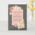 Floral Goddaughter Congratulations Graduation Card | Zazzle