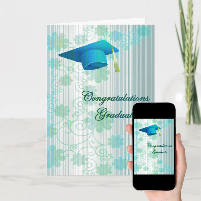 Floral Graduation Greeting Card | Zazzle