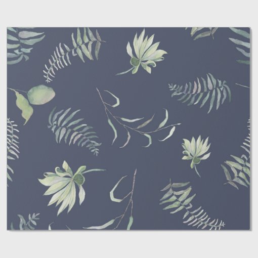 Floral Greenery Wrapping Paper | Zazzle