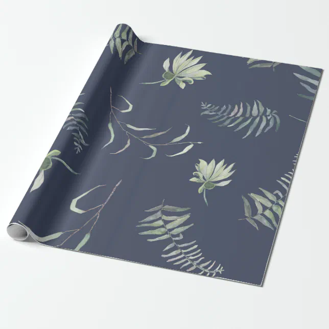 Floral Greenery Wrapping Paper | Zazzle