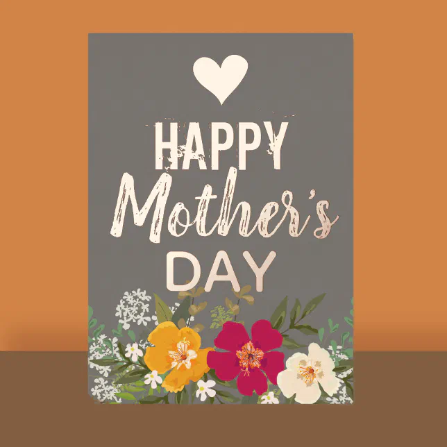 Floral Happy Mother’s Day Foil Holiday Card | Zazzle