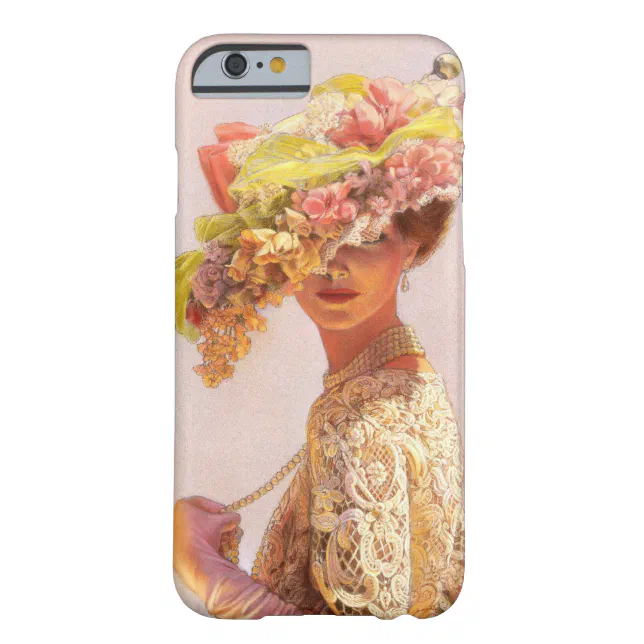 Floral Hat Victorian Fashion Lady iPhone 6 case | Zazzle