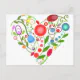 Floral heart postcard | Zazzle