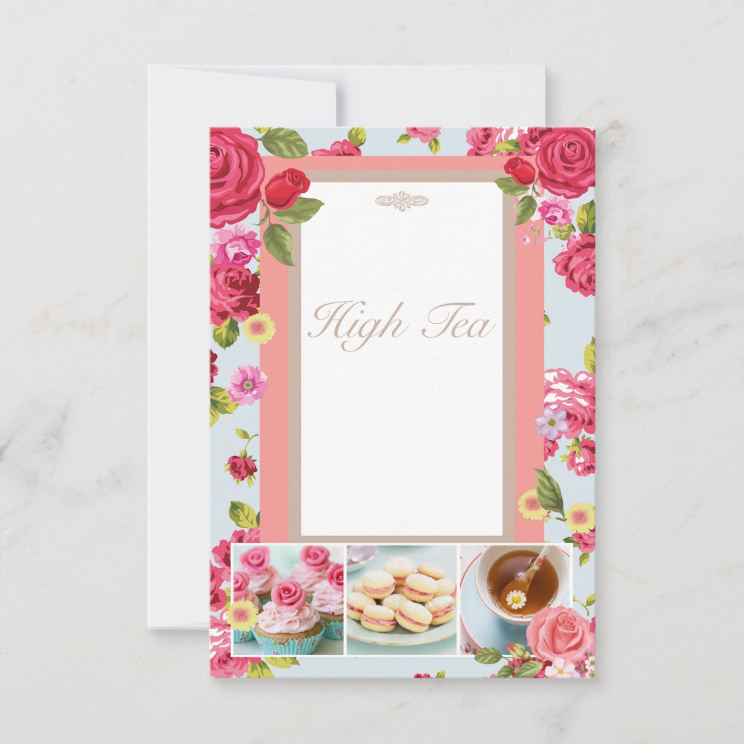 Floral High Tea Invitation | Zazzle
