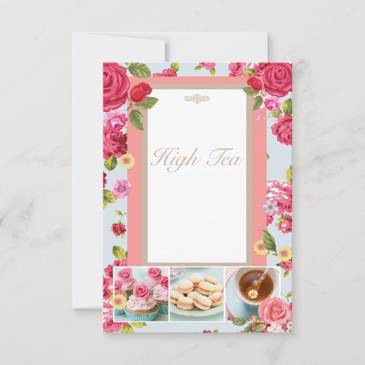 Floral High Tea Invitation | Zazzle