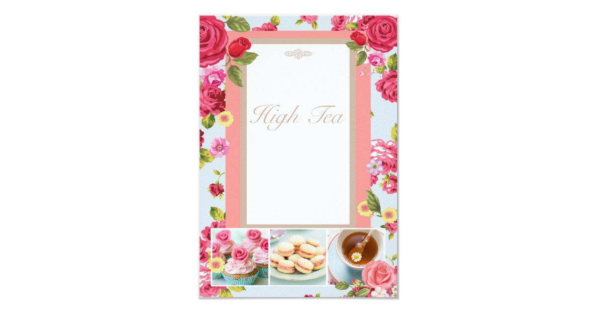 Floral High Tea Invitation | Zazzle.com