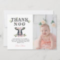 Floral Holy Cow Thank Moo Birthday Thank You Card | Zazzle