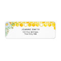 Floral honey bee Return Address Labels | Zazzle