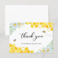 Floral Honey Bee Thank you Card | Zazzle