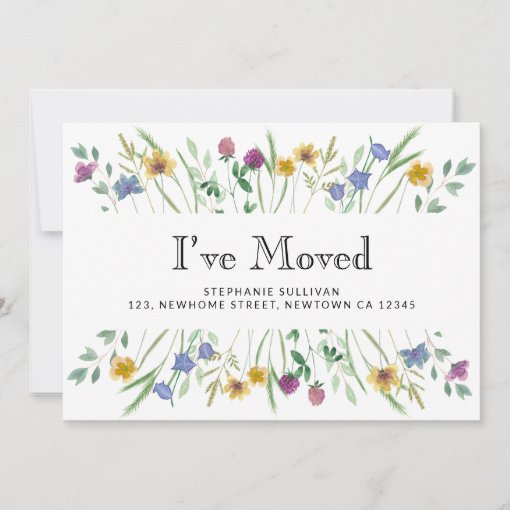 Floral I've Moved Moving Announcement | Zazzle
